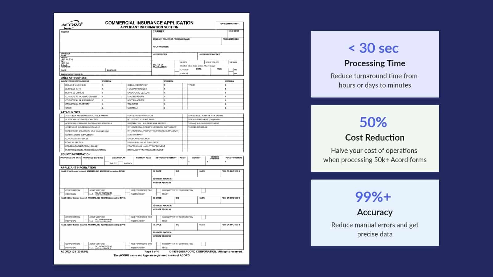 Definition of Acord 125 | Acord 125 Processing Automation